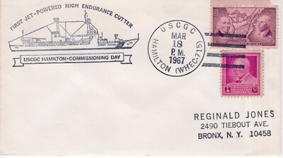 JET-POWERED CUTTER, USCGC HAMILTON WHEC-715, 1967 FDC18448 | eBay