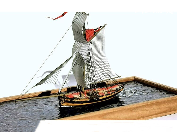 Hms Alert 1777 Sailboat 1:350 116mm Resin Waterline Ship Model Ship Kit ...