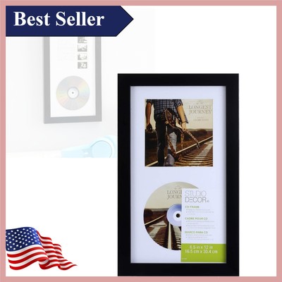 Contemporary CD Display Case with Real Glass Frame - Stylish Music ...