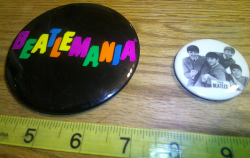 2 different vintage Beatles pinback buttons Beatlemania | eBay