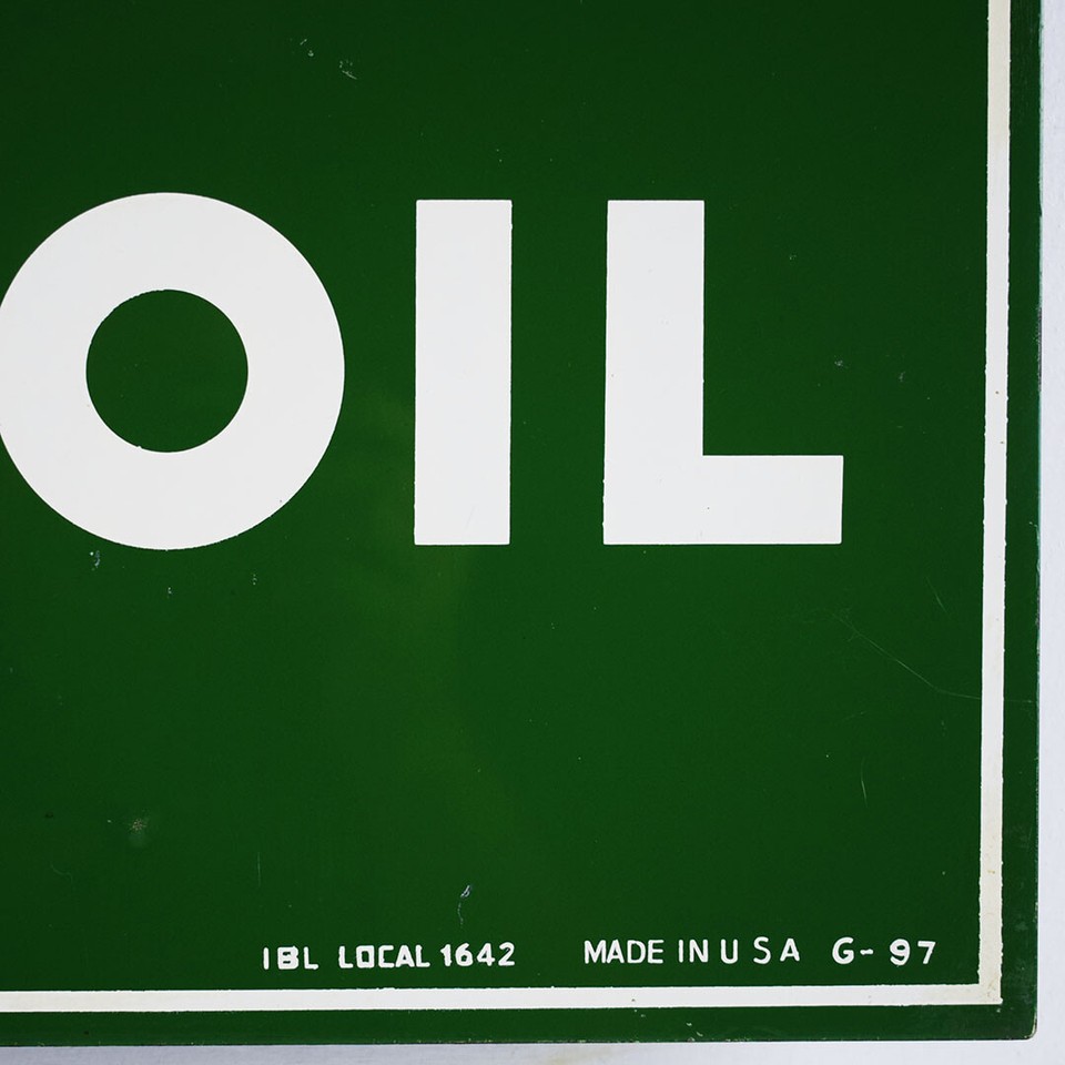 Quaker State Motor Oil Double Sided Tombstone Metal Sign | eBay