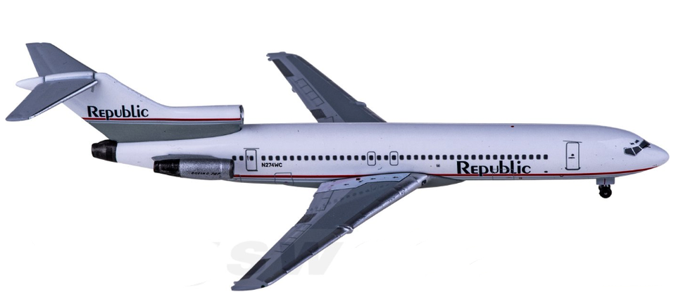 1:400 AeroClassics Republic BOEING 727-200 Passenger Airplane Diecast ...