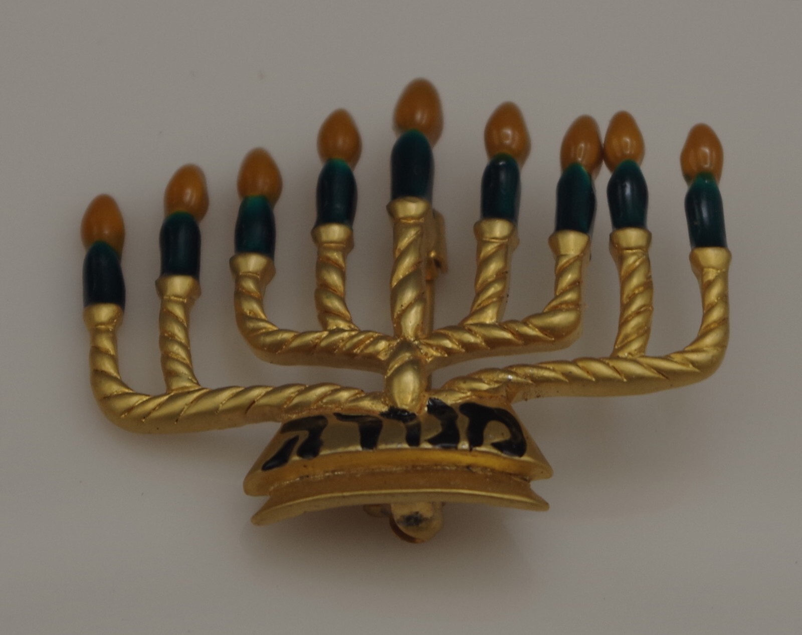 ESTATE JEWELRY MARKED MENORAH CHANUKAH BROOCH PIN | eBay