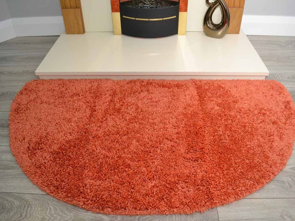 Half Moon Fireside Rug Semi Circle Non Slip Machine Washable Hearth ...