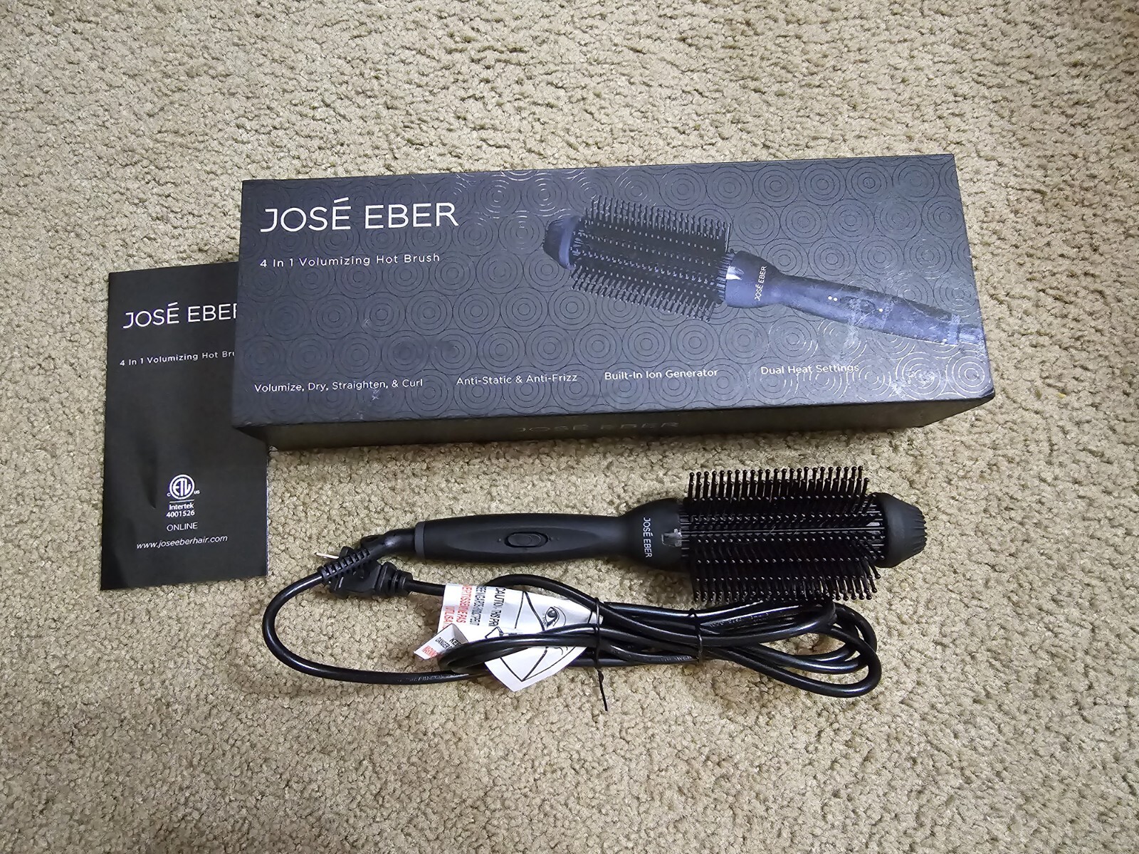 Jose Eber 4 in 1 Volumizing Hot Brush, Black, Volumize. | eBay