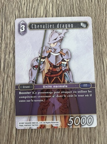 Carte 1-148C Chevalier Dragon Final fantasy trading card game Square ...
