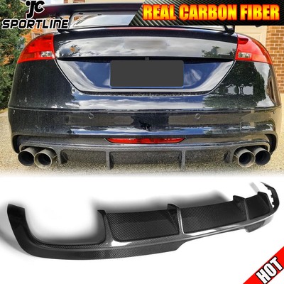 REAL CARBON Rear Bumper Lip Diffuser Spoiler Fit For Audi AUDI TT TTS ...