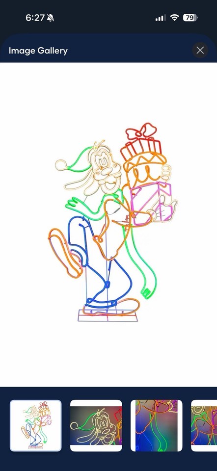 Disney 53.15 inch Goofy with Presents Neon LED Christmas Decoration | eBay