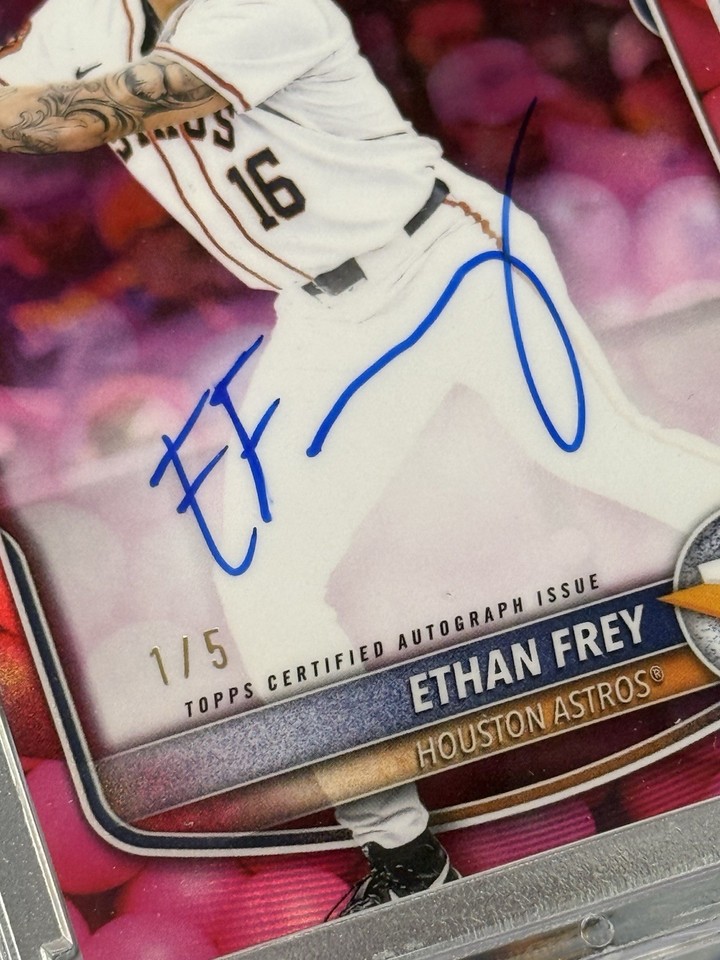 2025 Bowman Draft Snack Pack Bubble Gum Autograph Ethan Frey Auto /5 | eBay