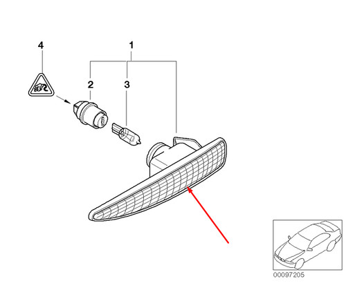NEW BMW 7 E65 FRONT LEFT MARKER LIGHT 63137164757 7164757 ORIGINAL | eBay