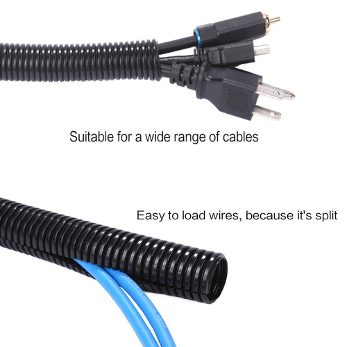 Flexible Split Conduit Tubing Sleeve Wire Loom Cover Wires Harness ...