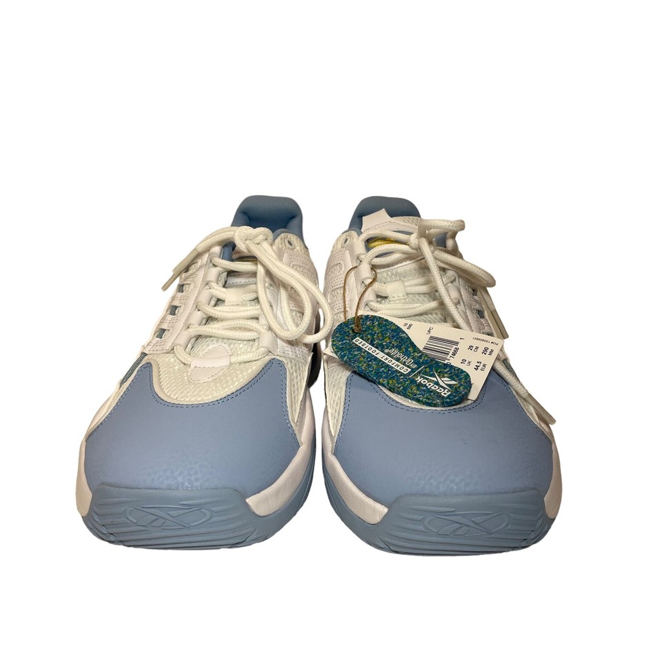 Reebok Solution Mid Nuggets White Fluid Blue Toxic Basketball Shoes Men ...