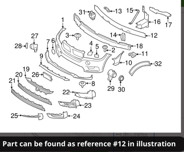 2014-2015 BMW X5 Front Reinforcement OEM 51117294477 for sale online | eBay