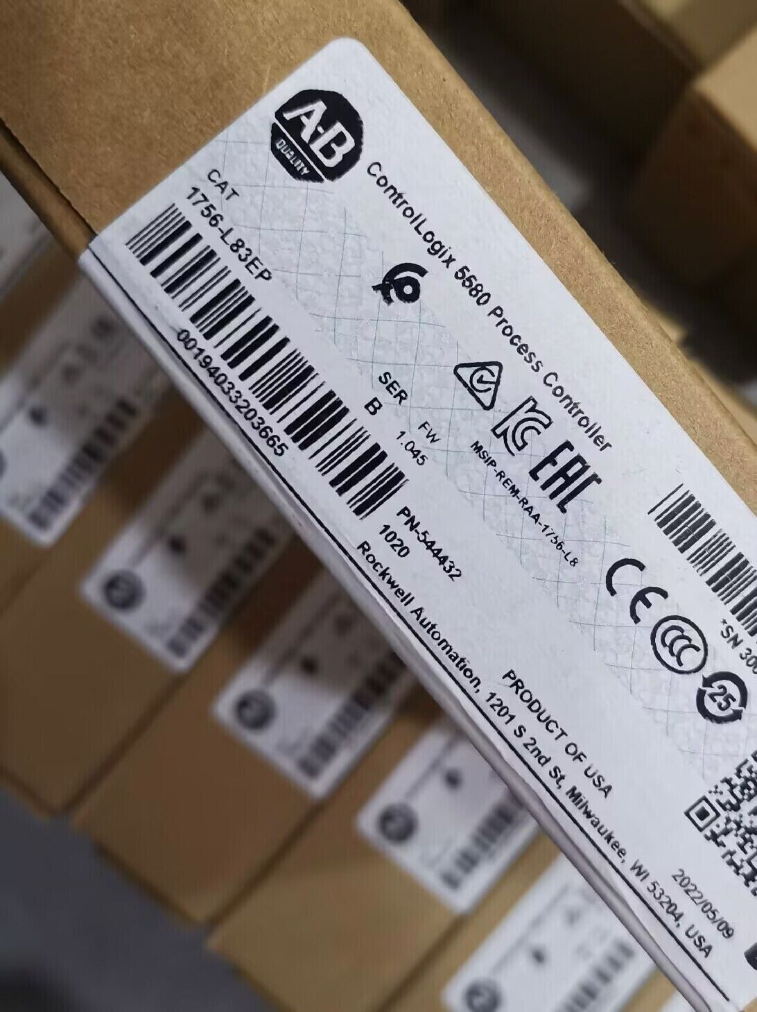 New Allen Bradley 1756-L83EP Process Controller ControlLogix 5580 AB ...