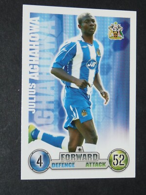 JULIUS AGHAHOWA WIGAN LATICS TOPPS CARD PREMIER LEAGUE FOOTBALL 2007 ...