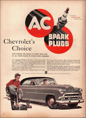 1950's Vintage ad AC spark plugs retro car Auto Vehicle art 11/23/23 | eBay