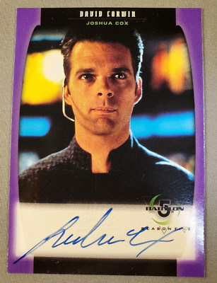 BABYLON 5: Signed by Joshua Cox as David Corwin - Autographed card #A15 ...