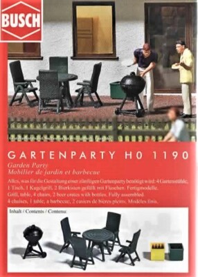 HO Scale Busch Gmbh & Co Kg 1190 Garden Party/Barbecue Figure Set | eBay