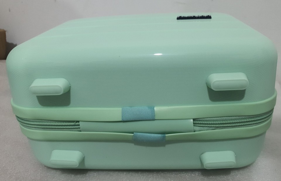 Light Green Hard Shell PP Suitcase Medium Small and Underseat Luggage ...