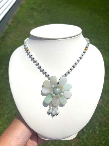 Certified 100% Type Grade AAA Natural Burmese Jade Sunflower Pendant ...