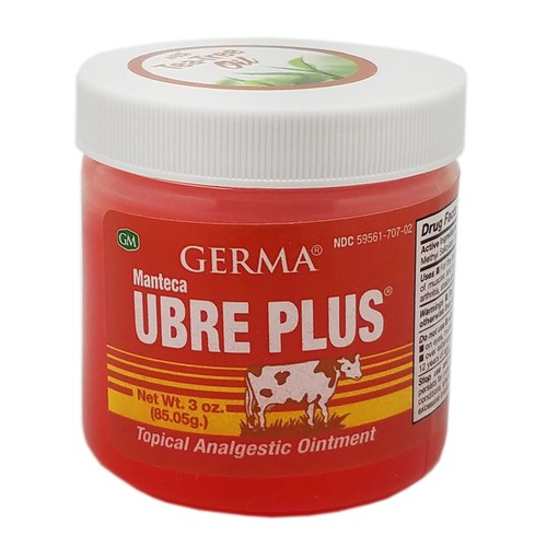 Germa Manteca Ubre Plus. Natural Topical Analgesic Ointment. Red. 3 Oz ...