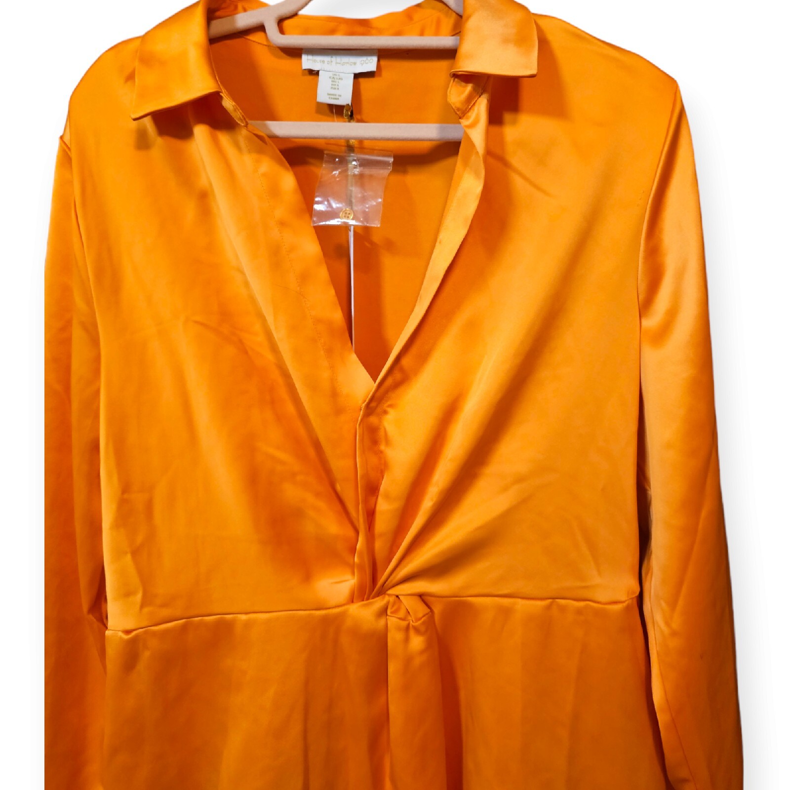 NWT House of Harlow 1960 x Revolve Orange Shirt Dress. Woman's Sz Large ...