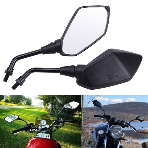 2Pcs Motorcycle Rearview Mirrors 10mm Off Road For HONDA XR650L XR250L ...