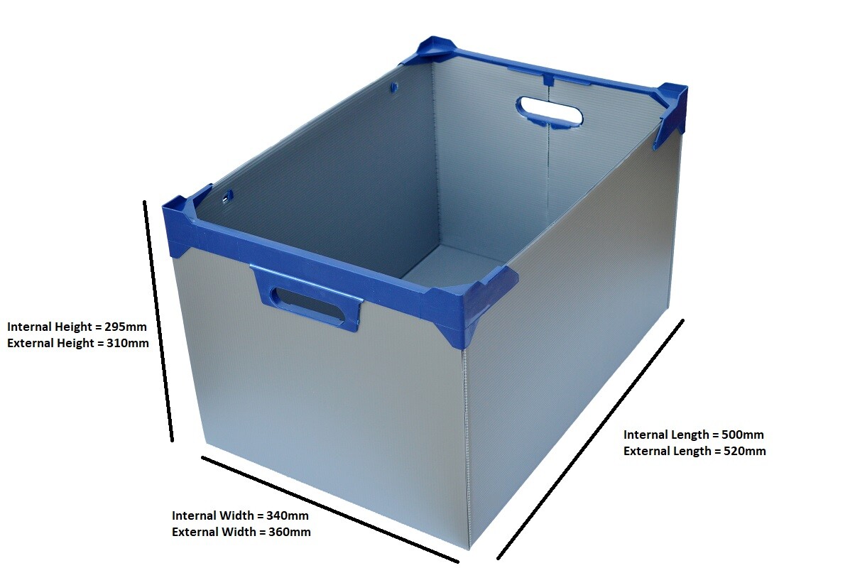 Tough Plastic Archive File Storage Box with Lid - A4 Arch Lever Files ...
