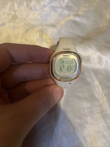 Timex Women's Ironman Transit 33mm Watch White Resin Strap & Rose Gold ...