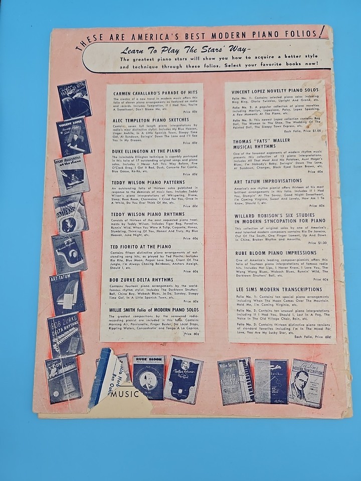 Robbins Folio of Popular Marches 1943 Piano Solo Sheet Music Song Book ...