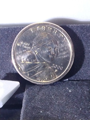 Native American Sacagawea 2000 P Dollar Error Coin Off Center Uneven ...