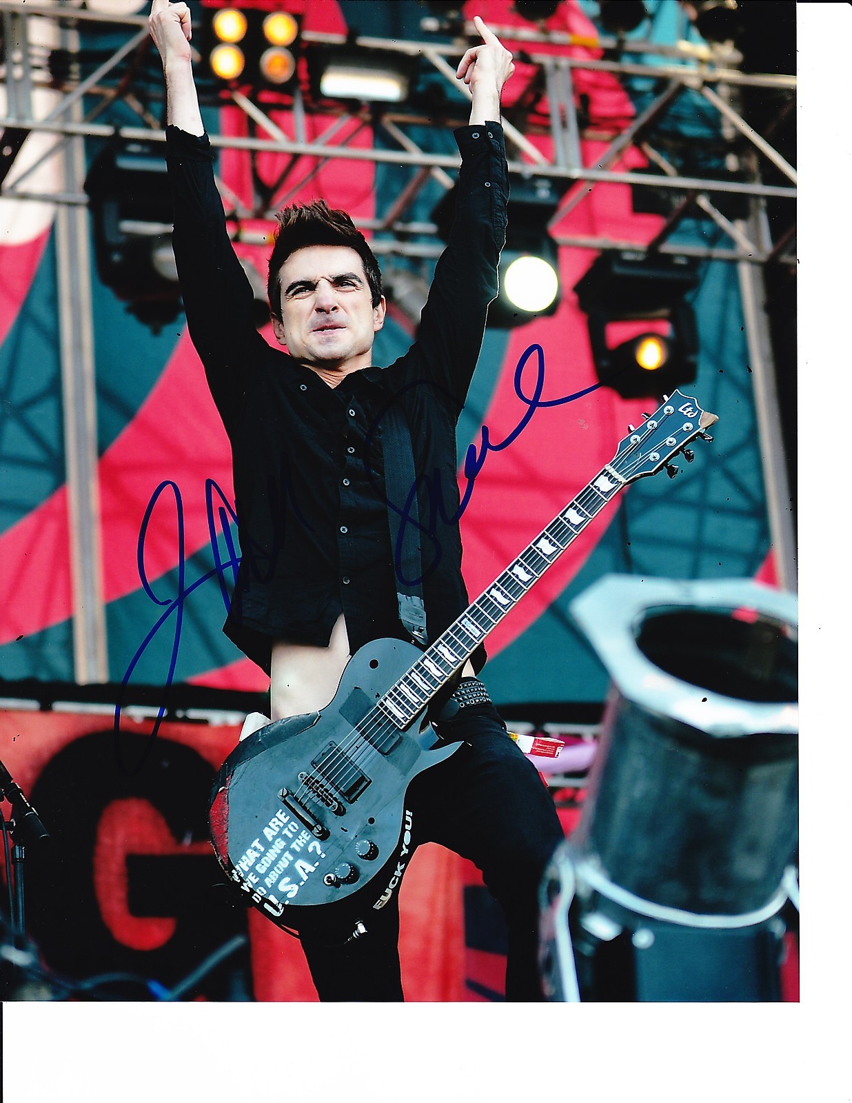 ANTI FLAG JUSTIN SANE SIGNED ROCKING OUT 8X10 | eBay