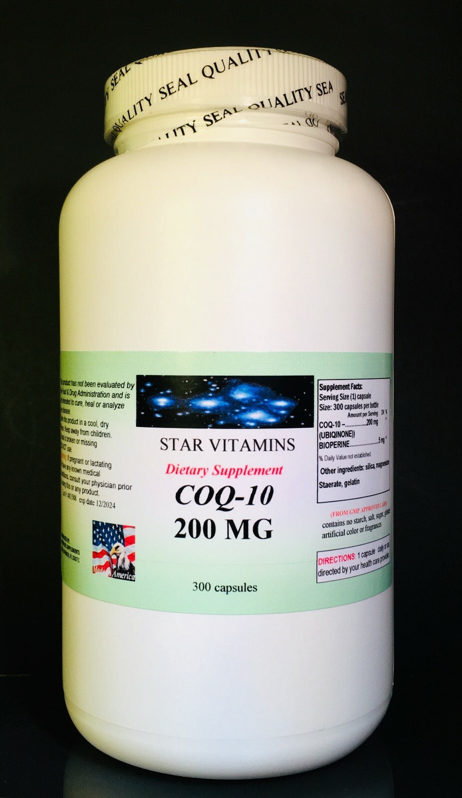 CoQ-10 200mg Co-enzyme ~ 300 Capsules. Made in USA. | eBay