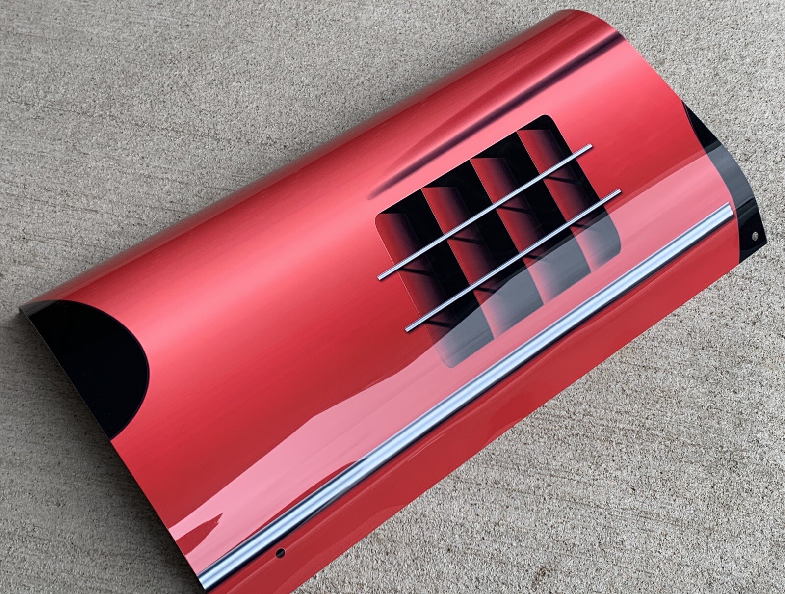 WOW!!!Curved Red Mercedes 300SL Gullwing Fender Style Wall Decor Garage ...