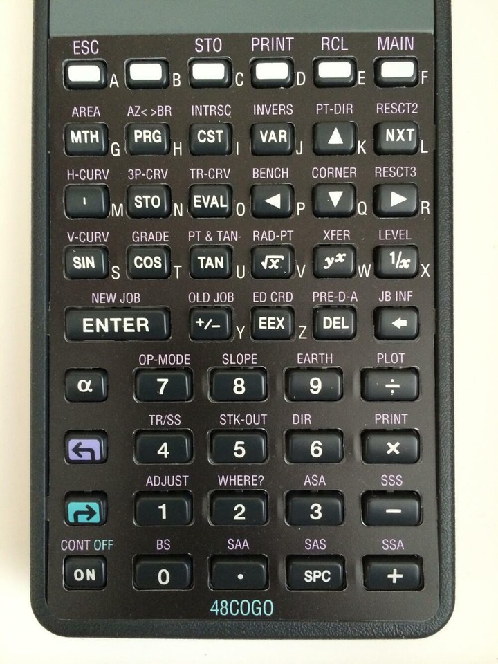 New TDS 48Cogo Surveying Overlay - for HP 48GX Calculator/Cards | eBay