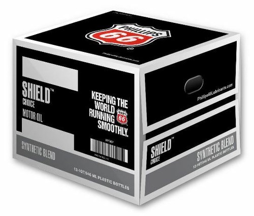 P66 Shield Choice Synthetic Blend 5W20, 5W30, 10W30; 12-1 Qt Bottles ...