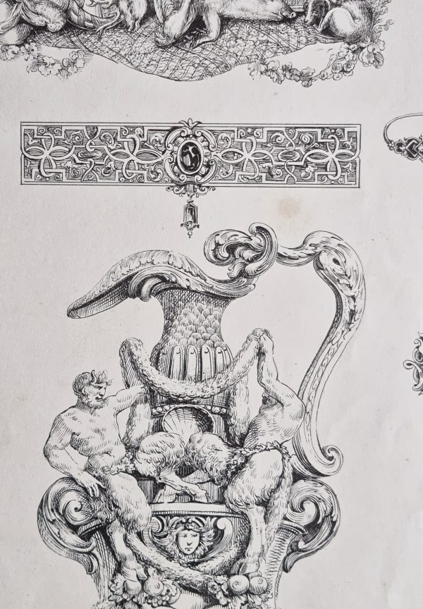 1845 INTERIOR DESIGN PRINT VASE JEWELLERY | eBay