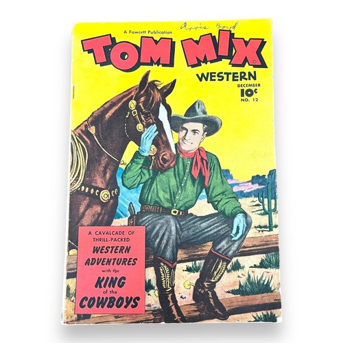 Vintage 1948 Tom Mix Western Comic Book #12 Golden Age Fawcett G | eBay