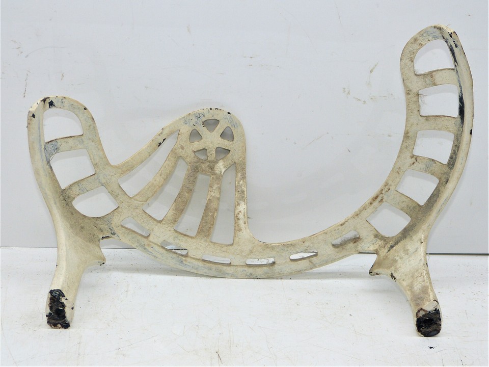 Vintage New Home Treadle Sewing Machine Cast Iron Pulley Dress Guard ...