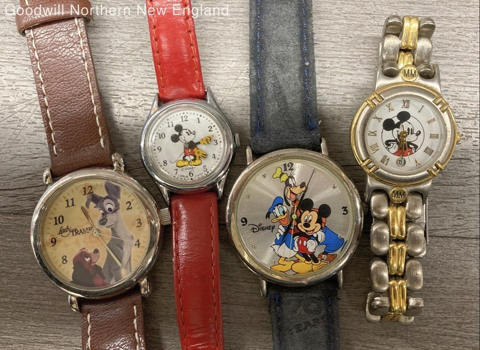 Disney Mixed Assorted Wrist Watches Lot w. Mickey Mouse Lady And The ...