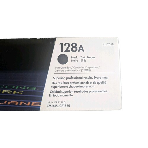 Genuine HP LaserJet 128A (CE320A) Black Toner Cartridge | eBay