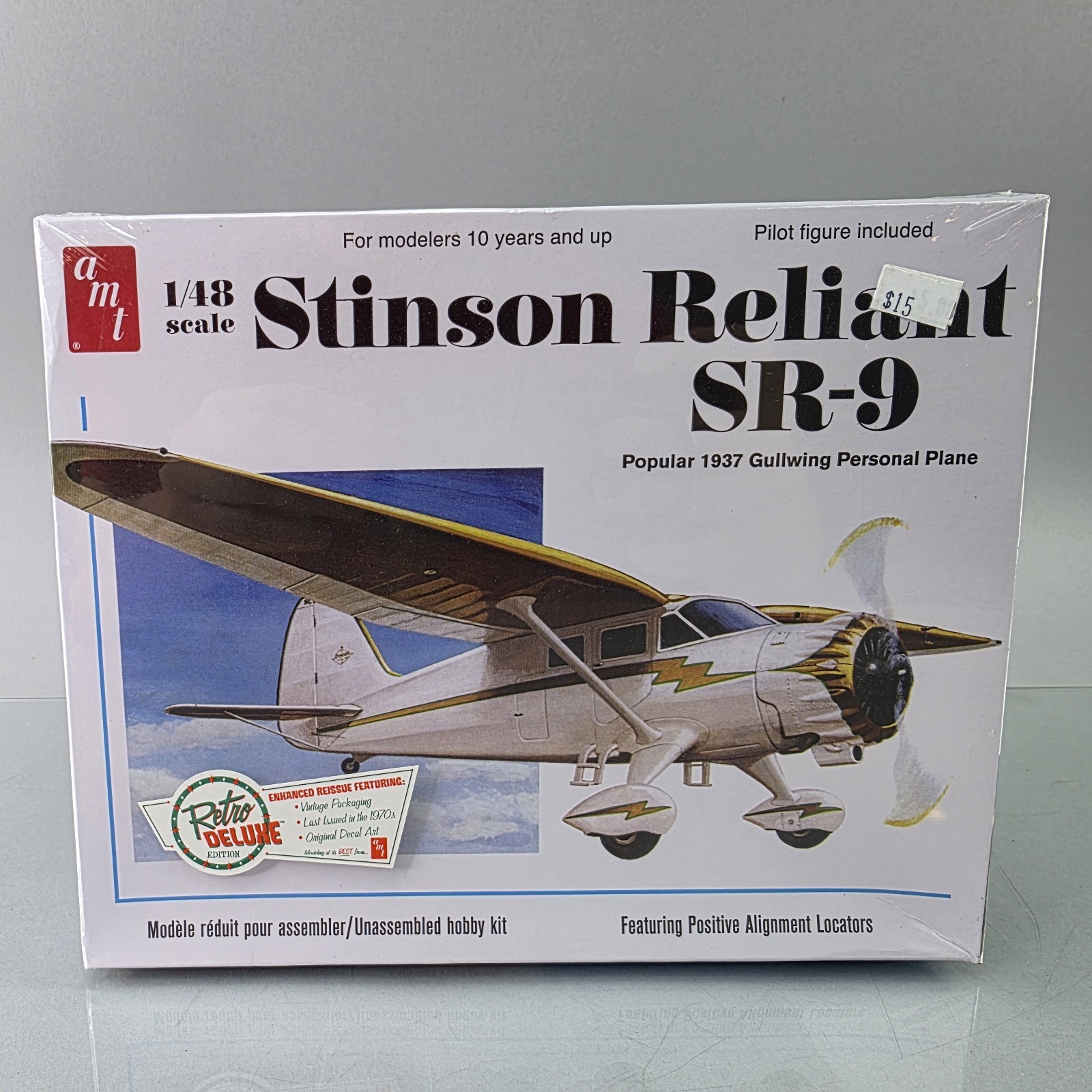 AMT 1:48 STINSON RELIANT SR-9 Model Kit 1937 Gullwing Personal Plane ...