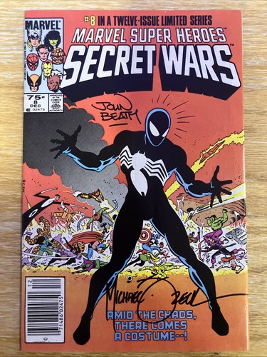 Marvel Secret Wars #8 VF! Newsstand KEY! SIGNED By Mike Zeck and John ...