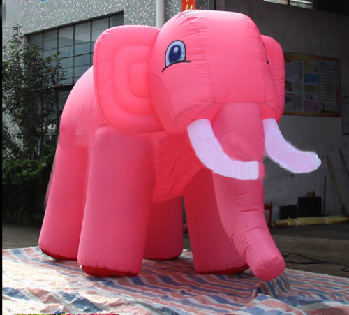 Custom Simulated Models Giant Inflatable Pink Elephant for Sale 3m Long ...