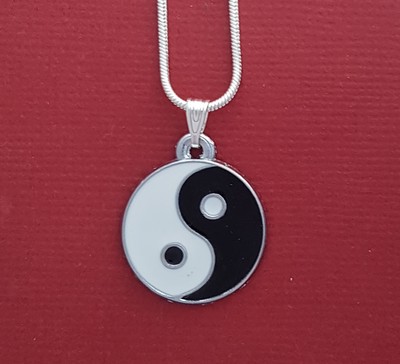 Yin Yang Necklace New Includes Charm Pendant and 18in Chain Ying Silver ...