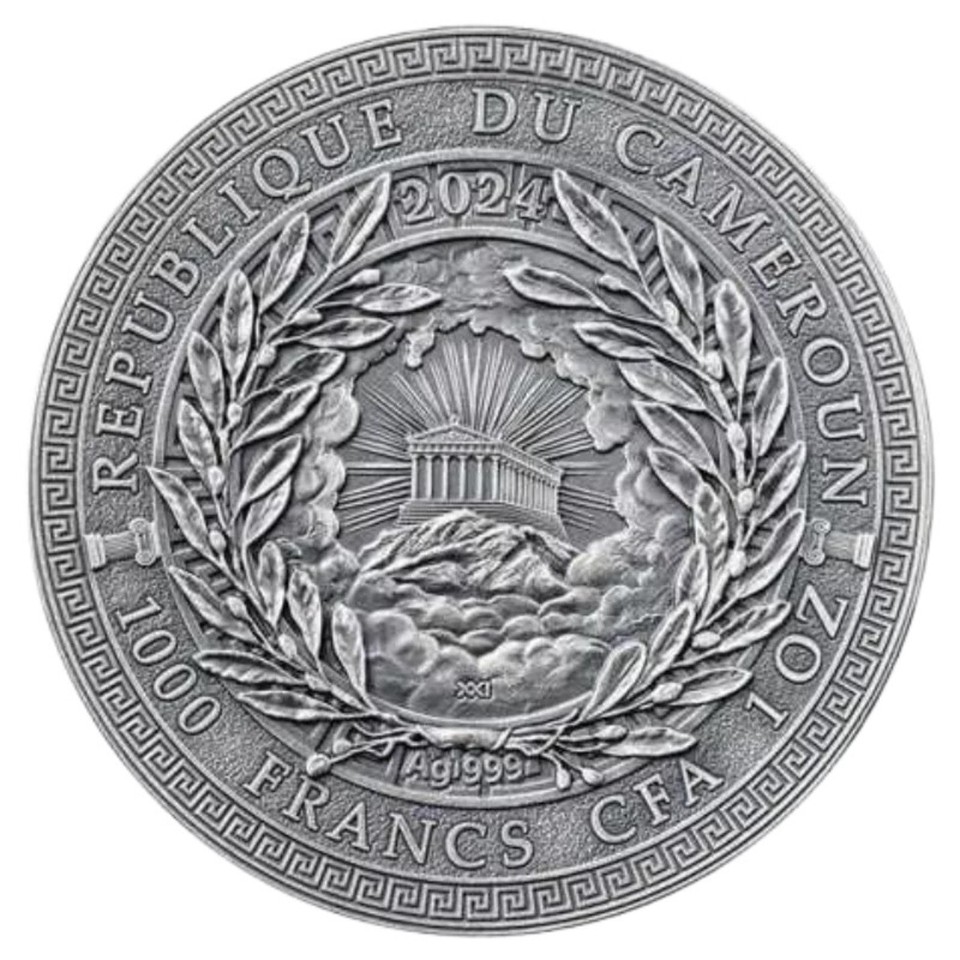 Great Greek Mythology – Ares Silver Gilded Coin Antiqued 2 Oz 2024 ...