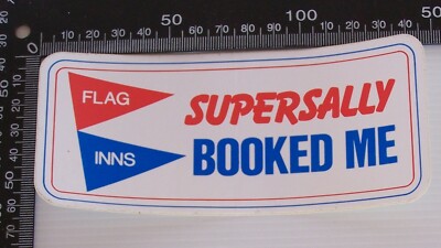 VINTAGE FLAG INNS AUSTRALIA SUPERSALLY BOOKED ME SOUVENIR LUGGAGE CAR ...