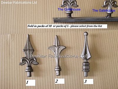 5 or 10 WROUGHT IRON RAILHEADS / FINIALS FOR GATES & RAILINGS - VARIOUS ...