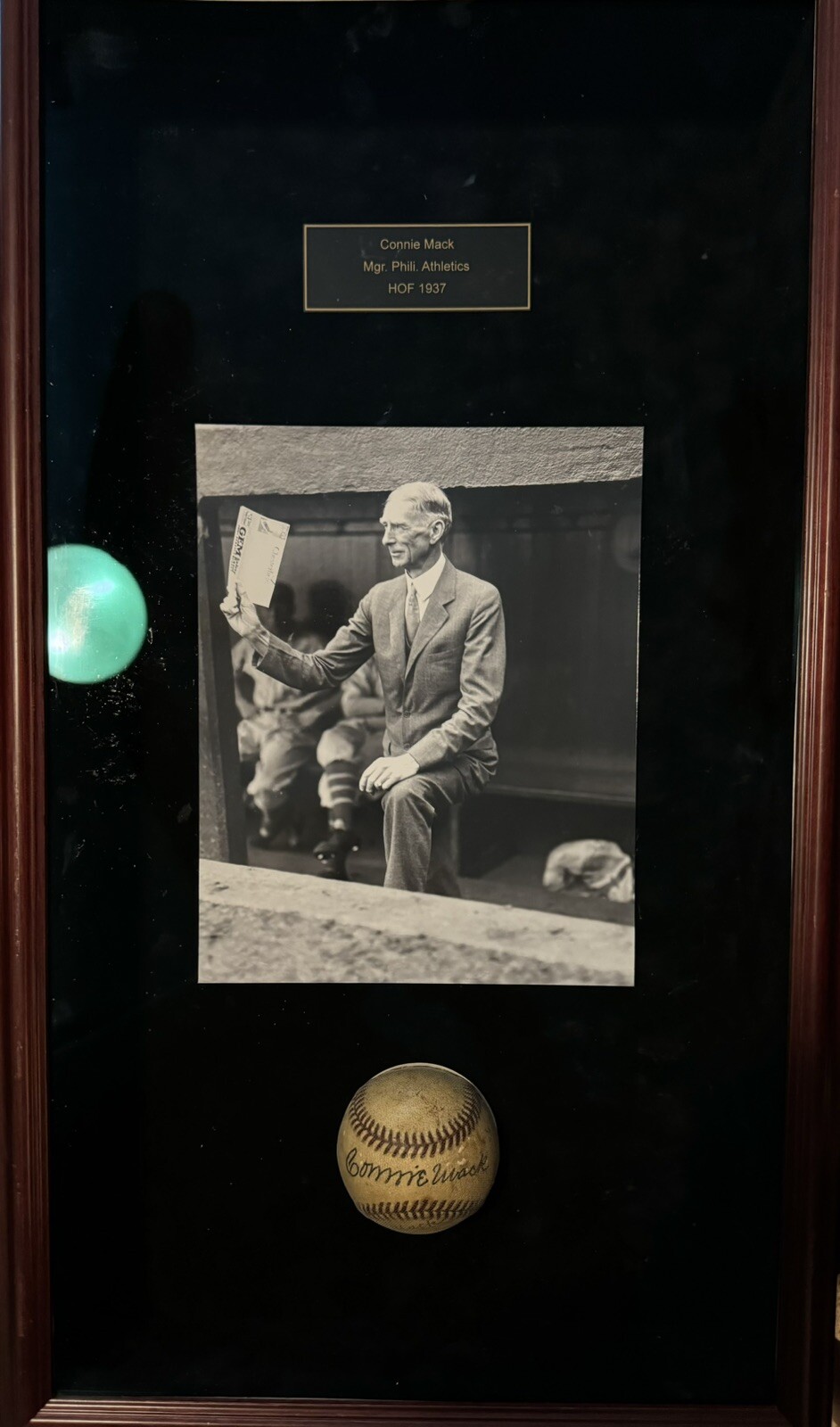Honus Wagner, Connie Mack Signed Autograph Baseball JSA COA Framed | eBay