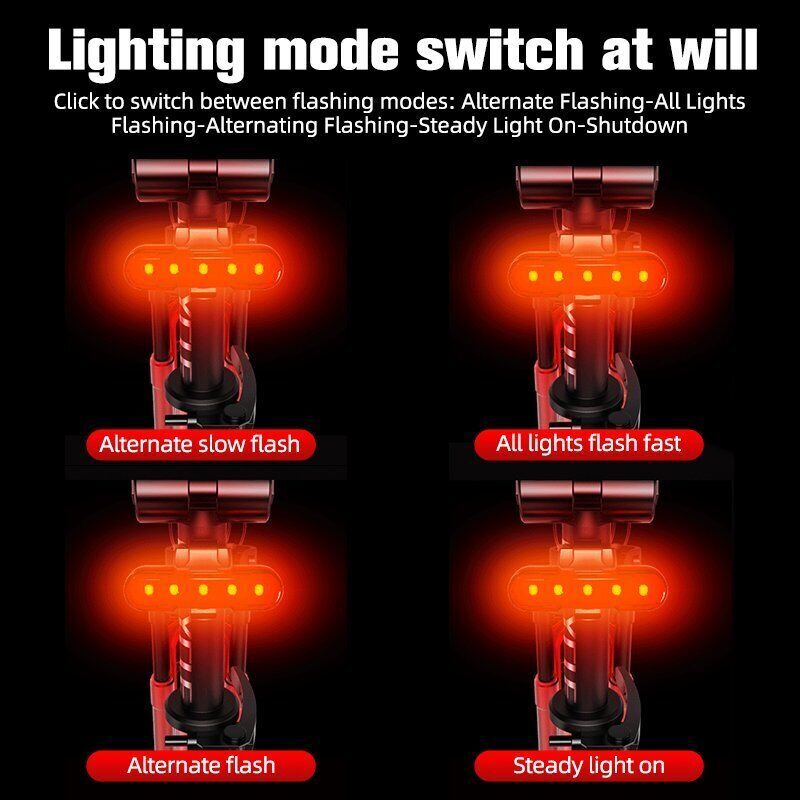 Bike Light Set Rechargeable LED Bicycle Lights Waterproof Headlight ...